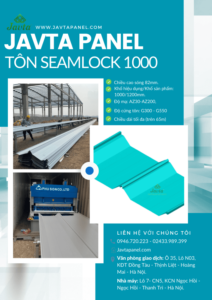 Tôn SEAMLOCK 1000 — Javta Panel